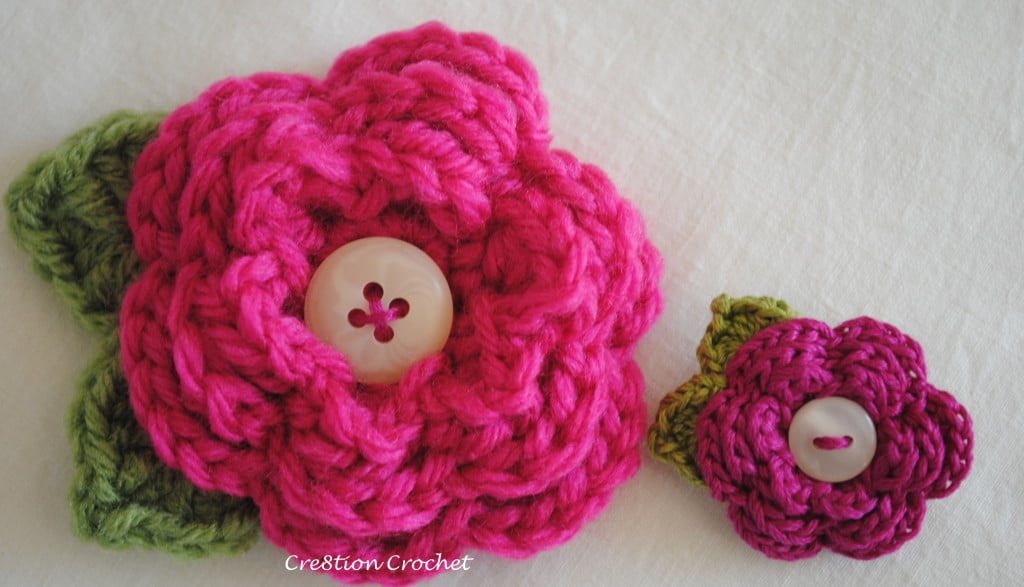 Flower Pin Free Crochet Pattern