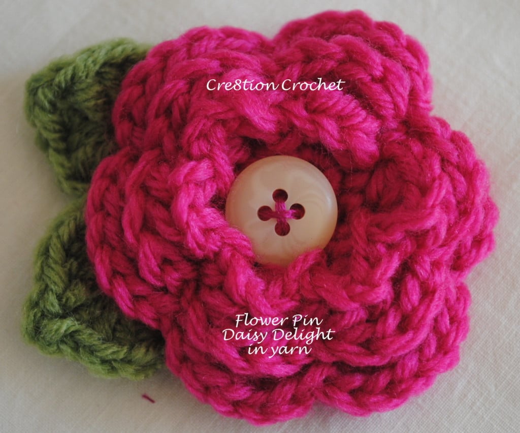 Flower Pin Free Crochet Pattern
