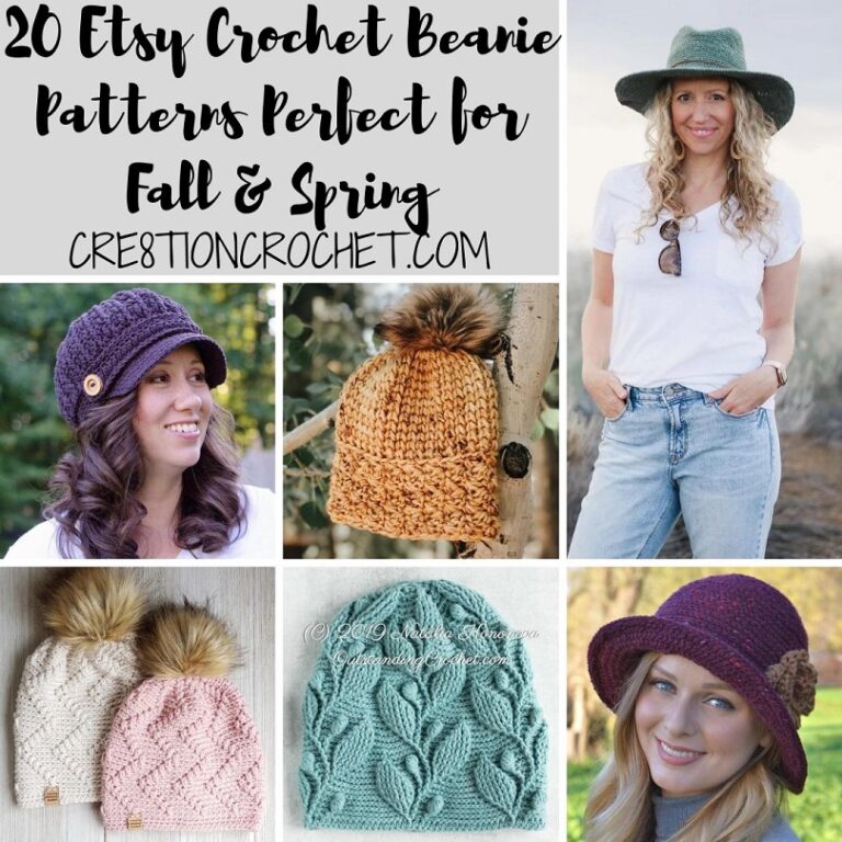 20 Etsy Crochet Beanie Patterns Perfect for Fall & Spring - Cre8tion ...