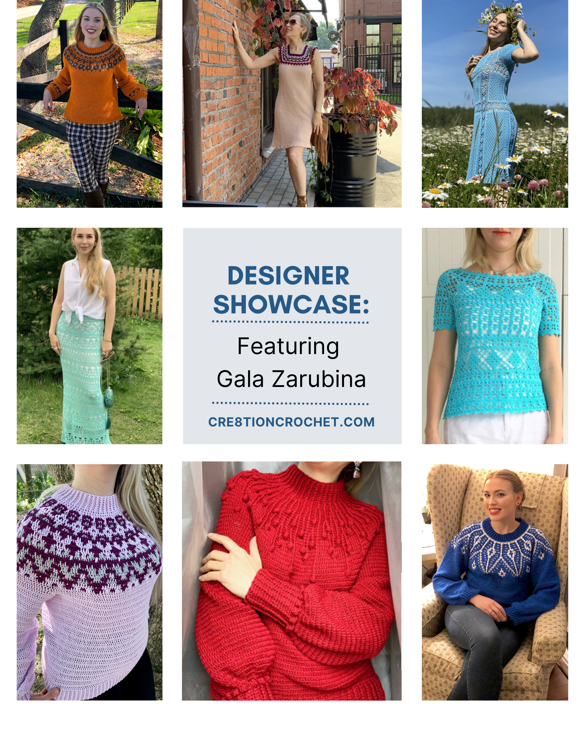 10 Intricate Crochet Patterns from Gala Zarubina - Cre8tion Crochet